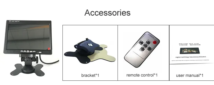 7 Inch TFT LCD Cross Monitor for Industrial CCD Cameras
