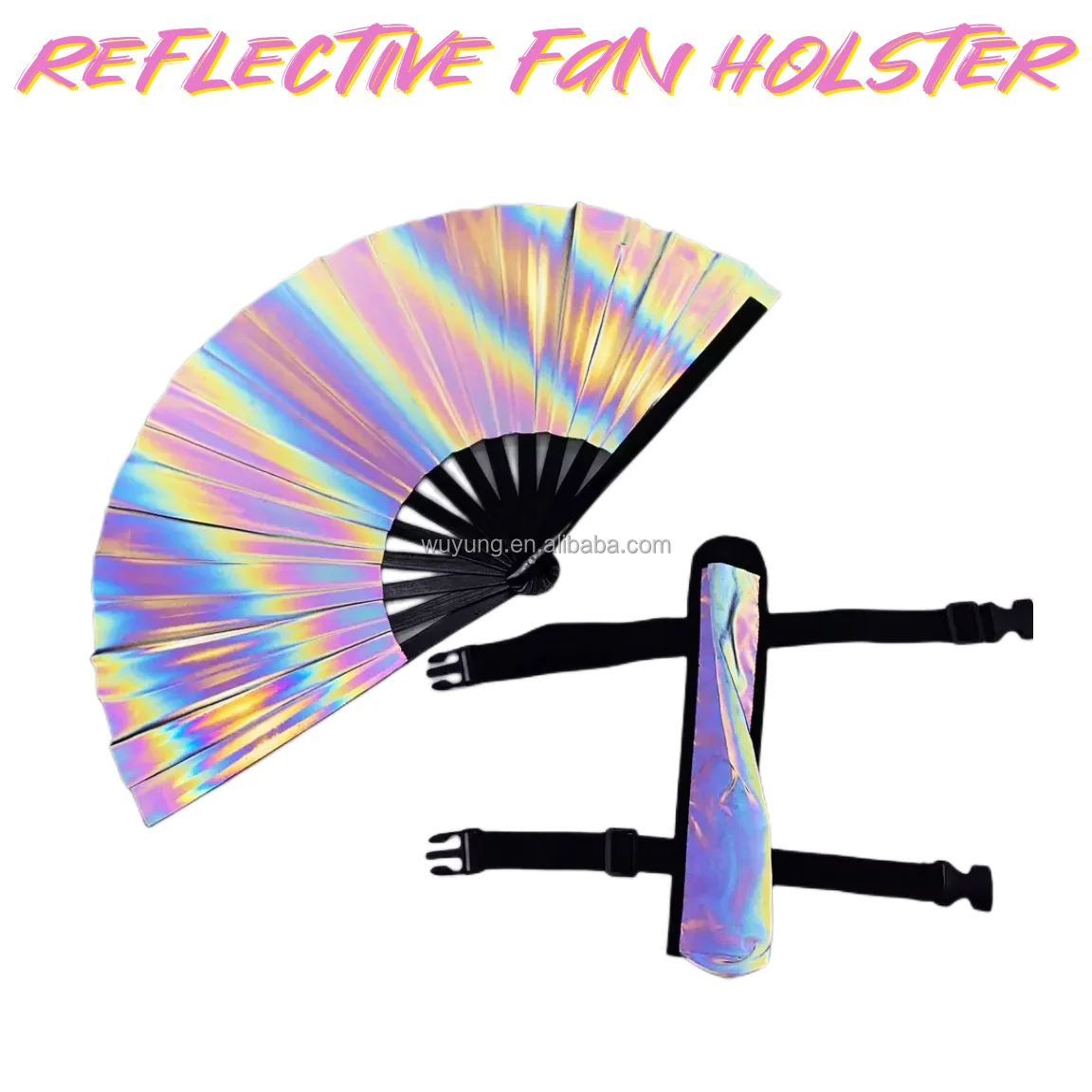 Rave Fan Holder - Reflective Hand Fan Holster by Pride Outfits