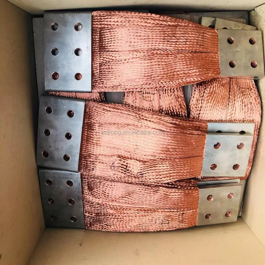 Copper Ground Busbar With Tin Plating And Braided Copper Wire - Buy ...
