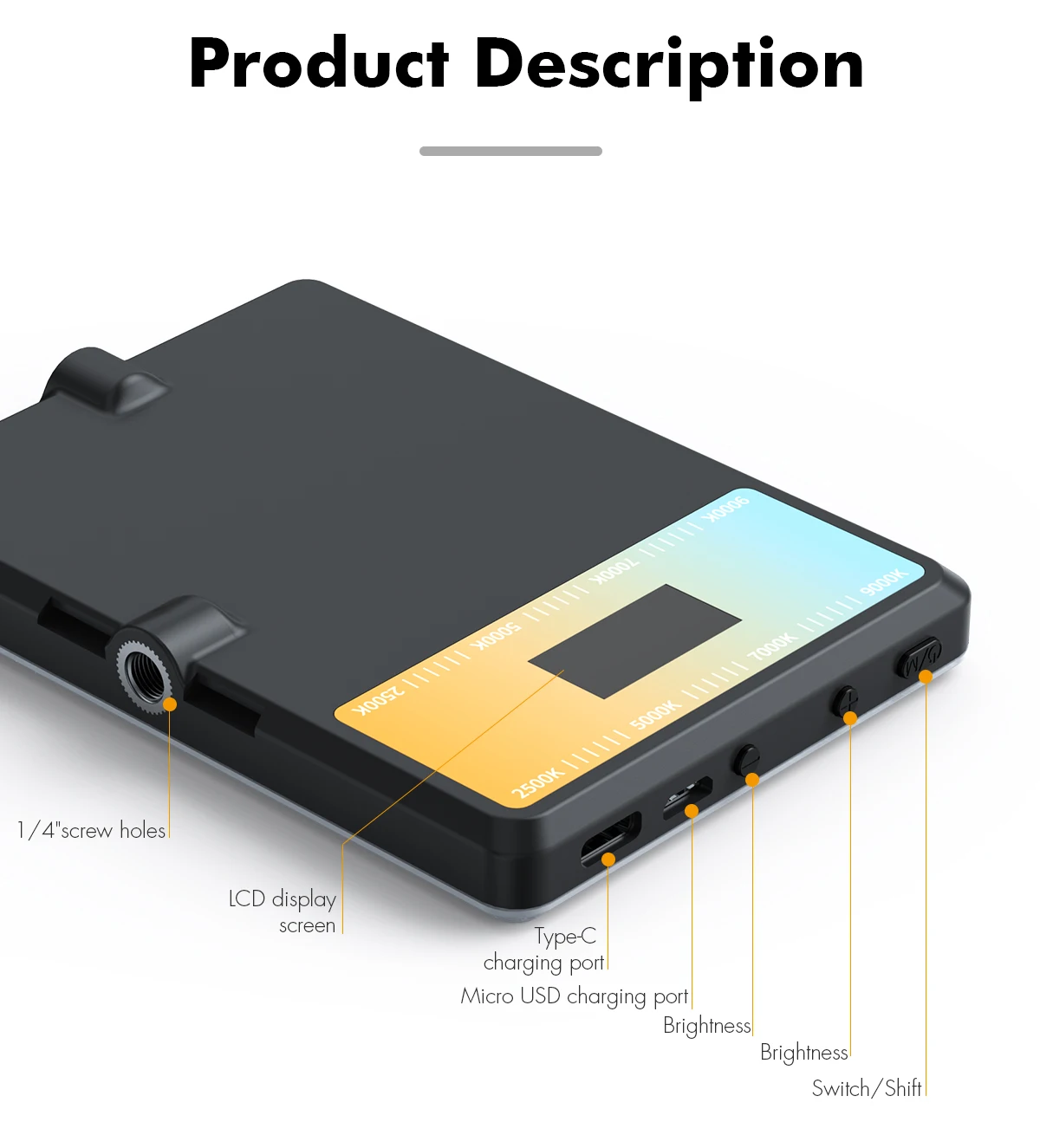 Mamen Hot Selling Led Fill Light 5w Mini Led Light Smartphone Computer ...