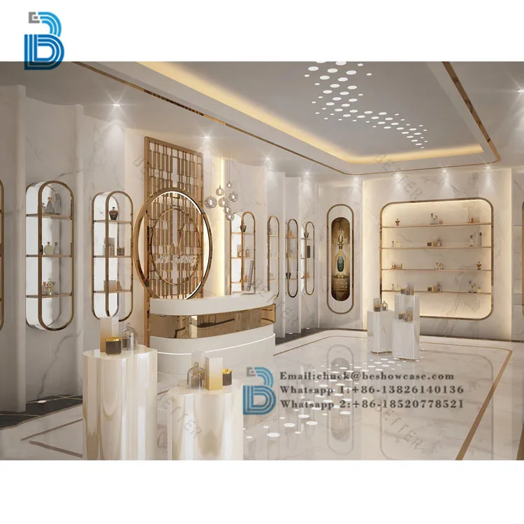 Boutique Perfume Display Showcase Design Perfume Display Stand Custom ...