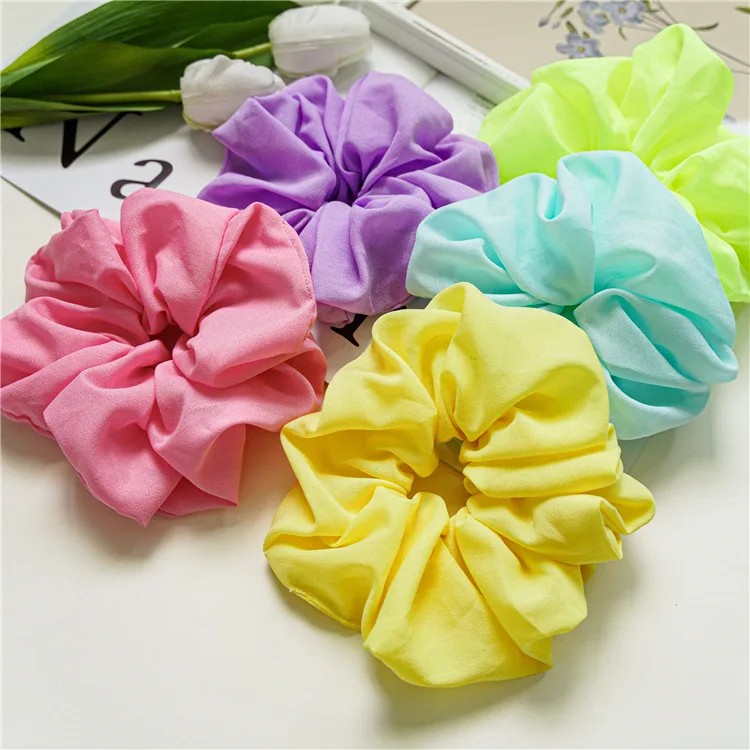 Fresh Green Blue Extra Large Chunky Scrunchie Designer Scrunchies ...