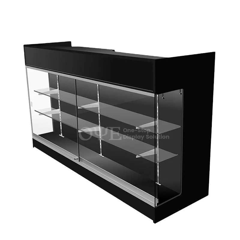 Retail Checkout Counter with Showcase Front - Secure & Stylish