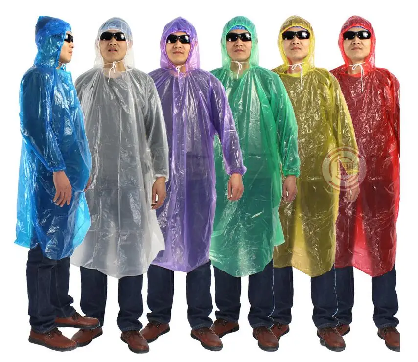 Dd893 Portable Disposable Poncho Raincoats For Men Women Rain Poncho ...