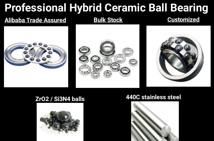 High Speed Si3n4 Ceramic Ball 440c Stainless Steel Hybrid Ceramic Ball ...