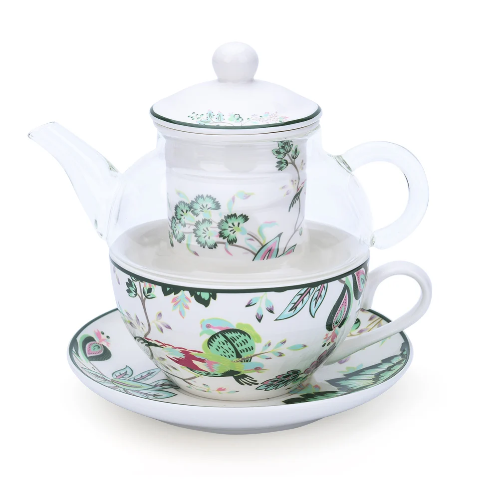 Ceramic Cute Green Teapot And Cup Set With Bucket Gift Box - Buy ...