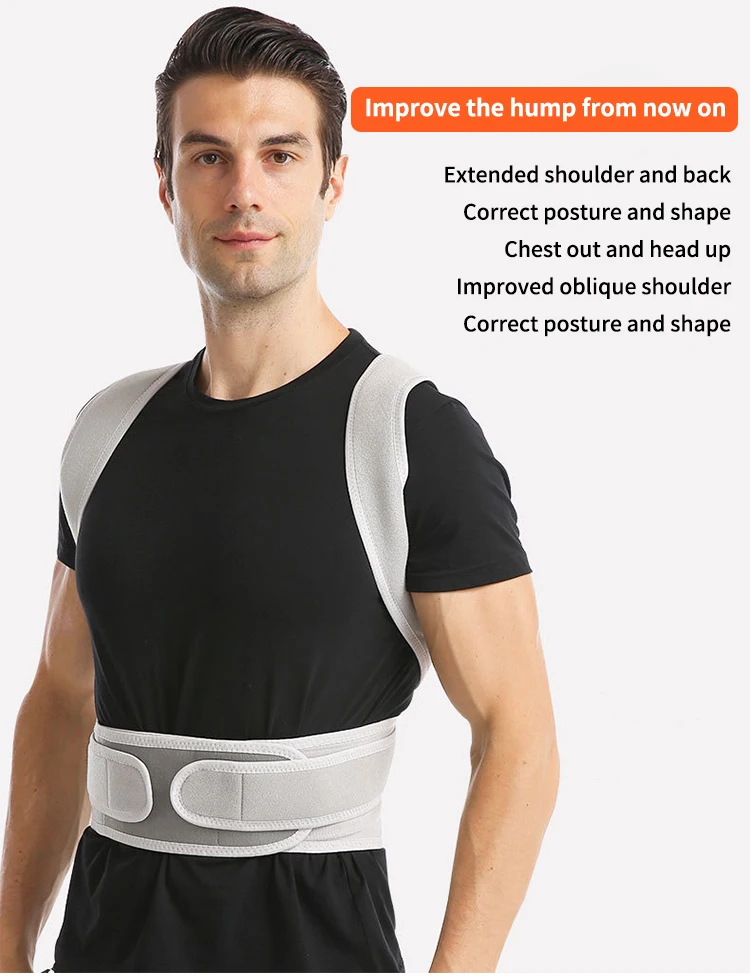 New Breathable Custom Adjustable Upper Back Upright Posture Correction ...