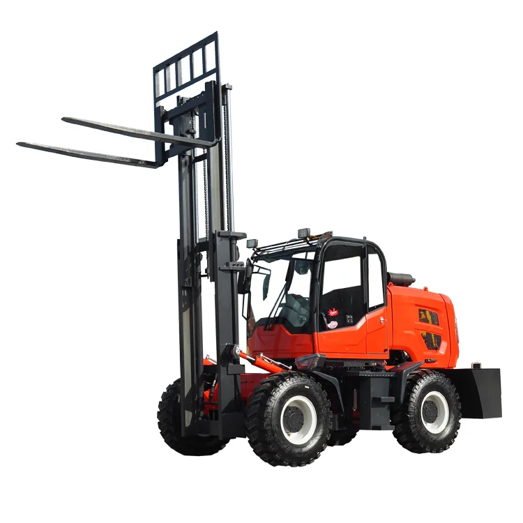 4-Wheel Telehandler Off Road Forklift All Rough Terrain Rough Terrain ...