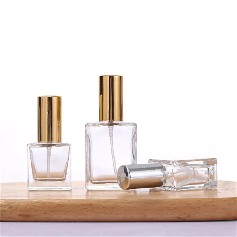 Clear Refillable Perfume Bottle 10ml 15ml 30ml Portable Square Empty ...