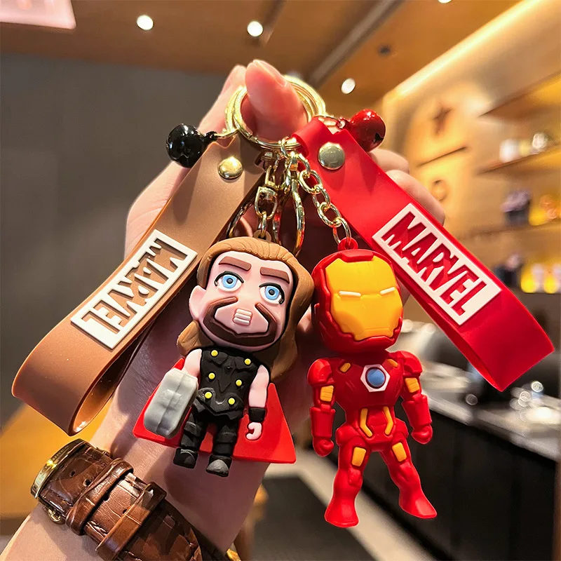 3d Pvc Cartoon Anime Rubber Captain America Avengers Key Chain Ring ...