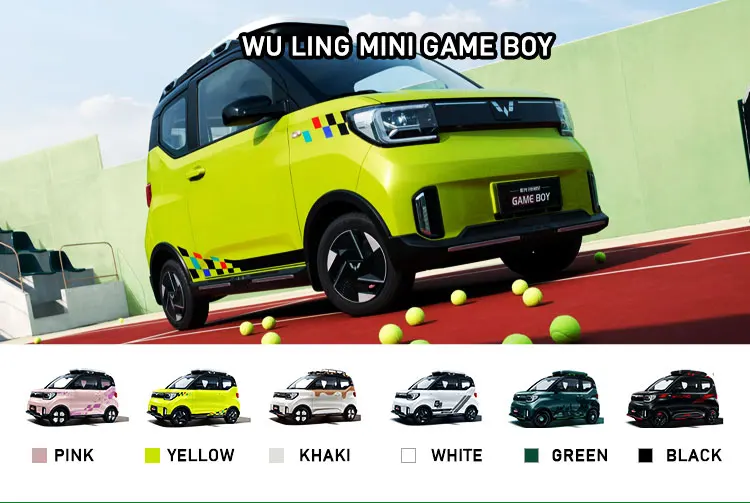 Auto Wuling Hongguang Mini Ev Gameboy 2022 In Stock 3-door 4-seater Sedan Chinese Most Popular ...
