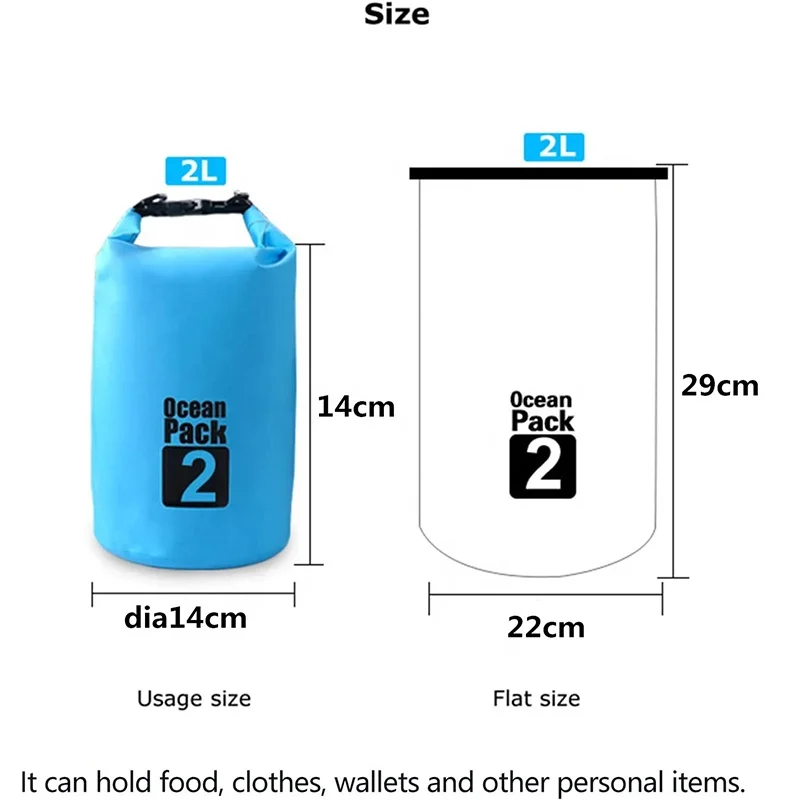 Hotsale 500d Pvc 2l To 100l Outdoor Hiking Waterproof Backpack Dry Bag ...