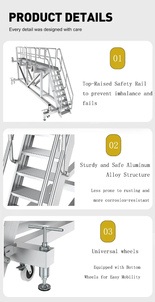 Modular Industrial Aluminum Removable Stairs Handrail Railings
