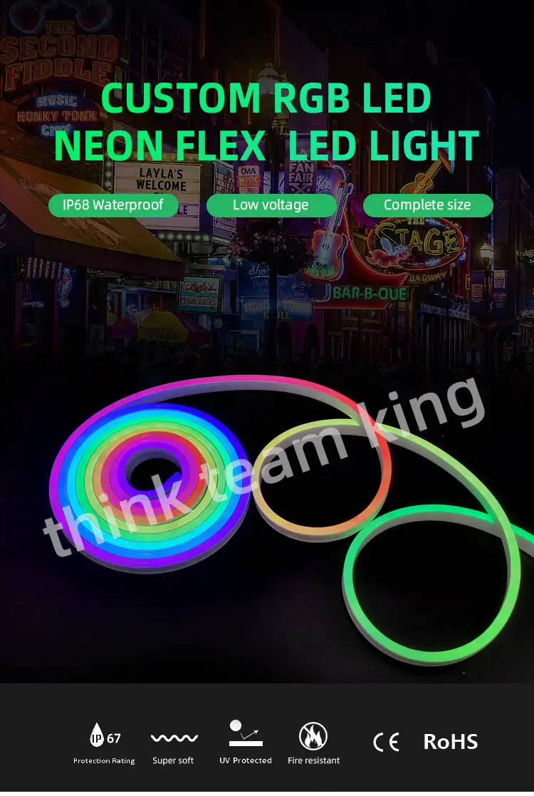 IP67 Waterproof 5050 RGB IC LED Strip - Flexible Lighting