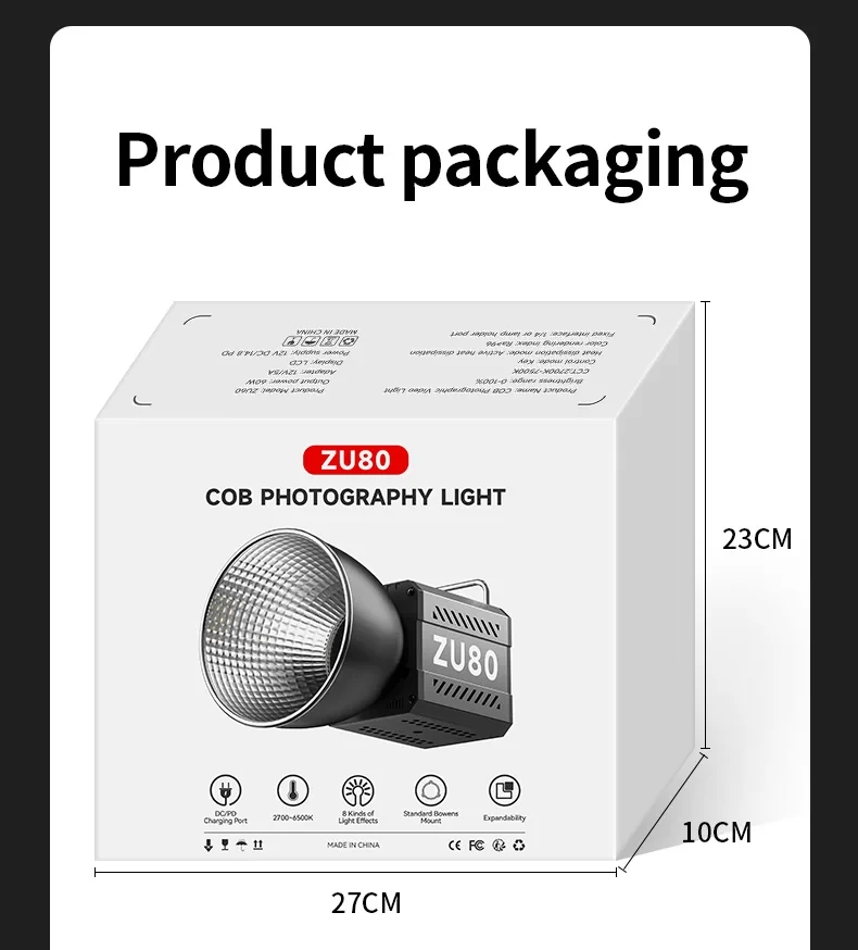 ZU80 COB Fill Light - Dual Color Temperature 80W LED