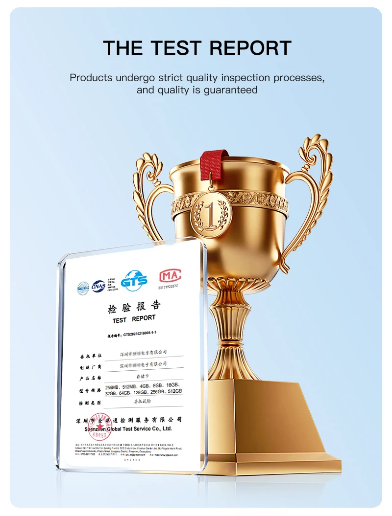 High Capacity Memory Cards with Custom Logo & Certification