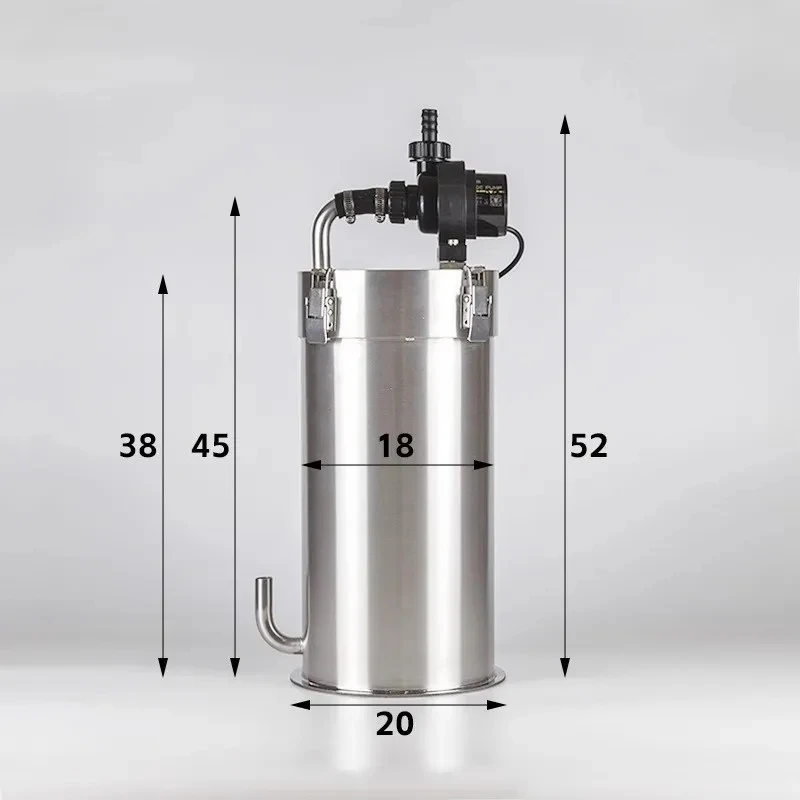 Stainless Steel Canister Filter - Efficient Fish Tank Filtration