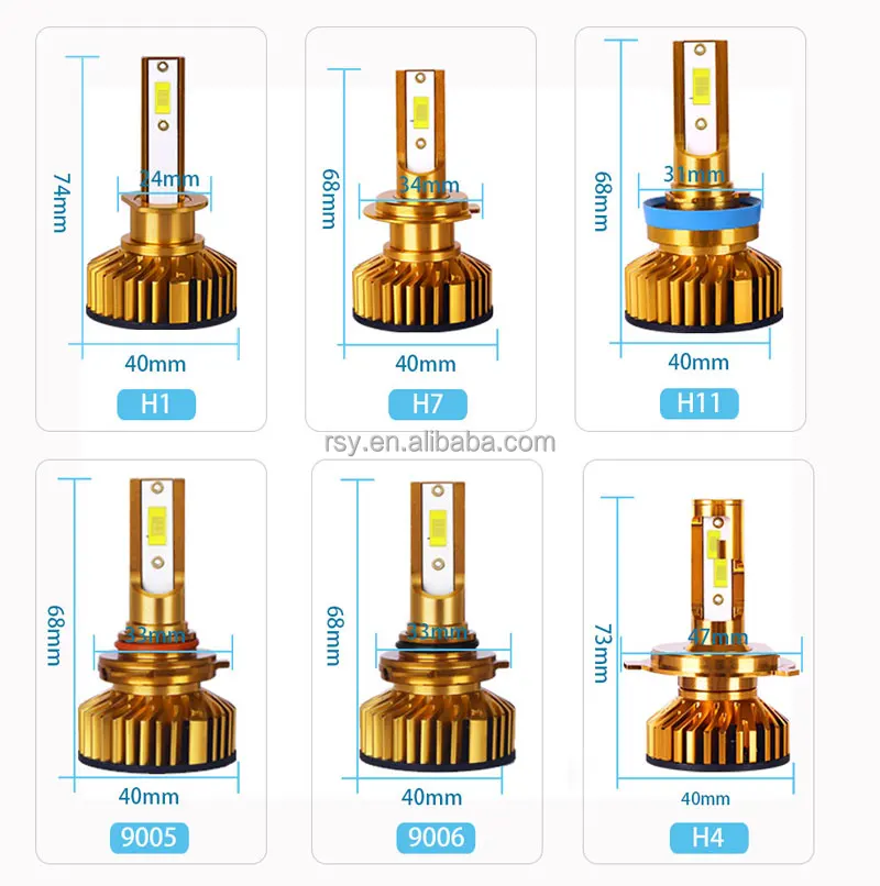Led Car Bulb Auto Lighting System Led Lamps 36w Fan Cooling H4 Led ...