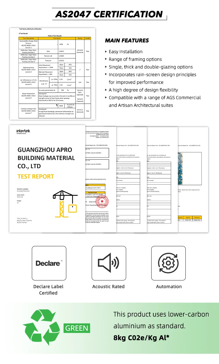 Australia Standard Sliding Door With As2047 Certificate Aluminium ...