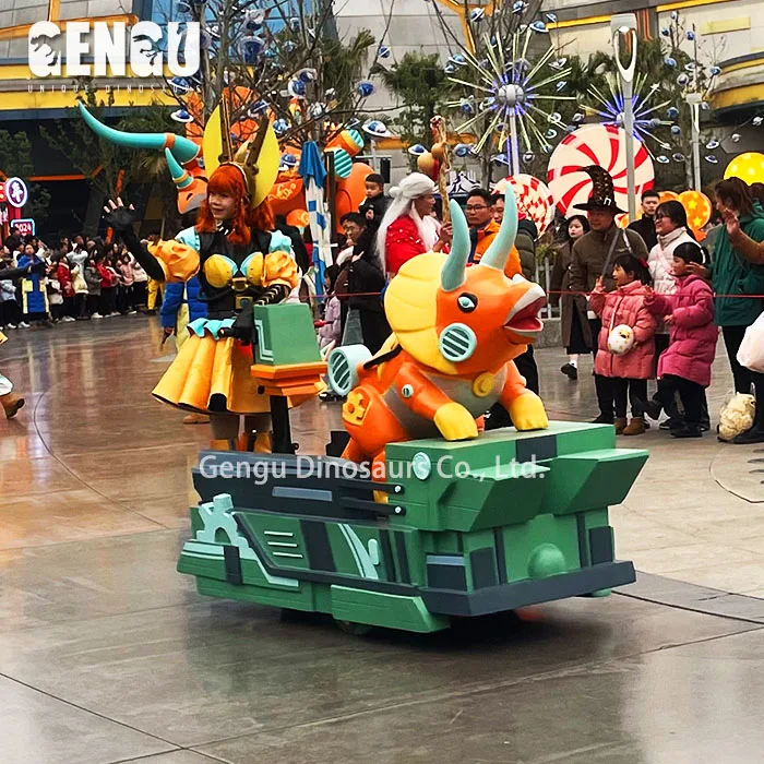Mechanical Dinosaur Ride Walking Triceratops Robot For Children ...