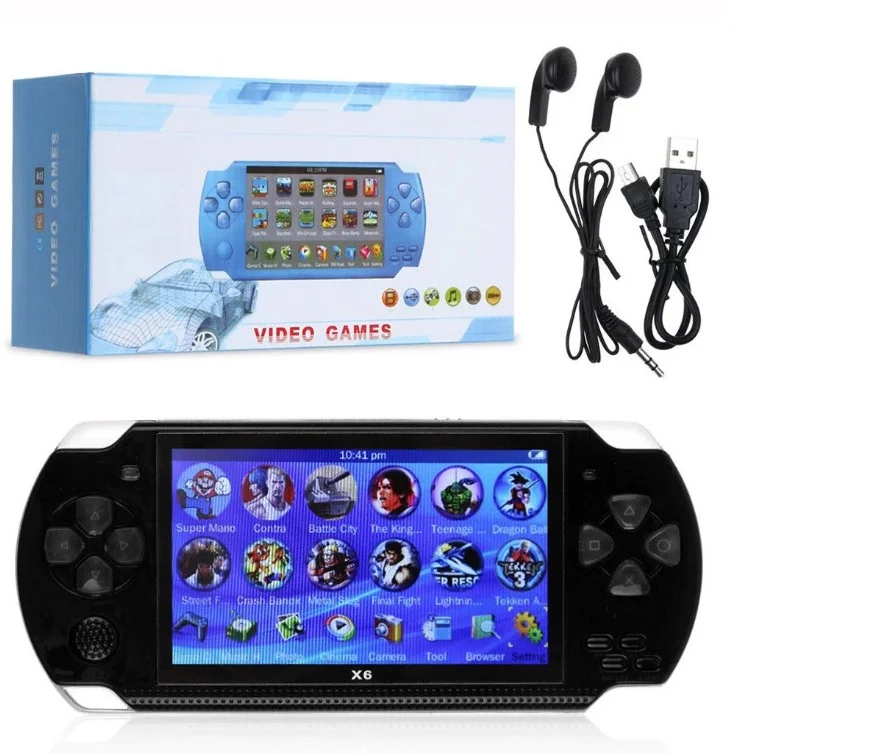 Portable Game Console X6 - 4.3 Inch Screen, 8G Memory