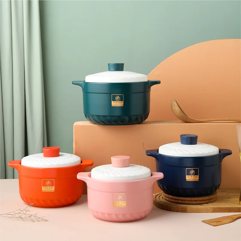 Nordic Non Stick Ceramic Cooking Pot Ceramic Casserole With Lid Ceramic ...