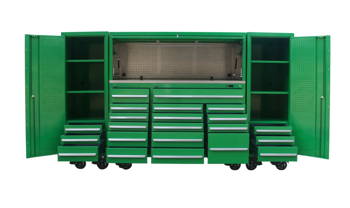 96 Inch Rolling Tool Chest Metal Tool Box Chest Workshop Garage Modular ...