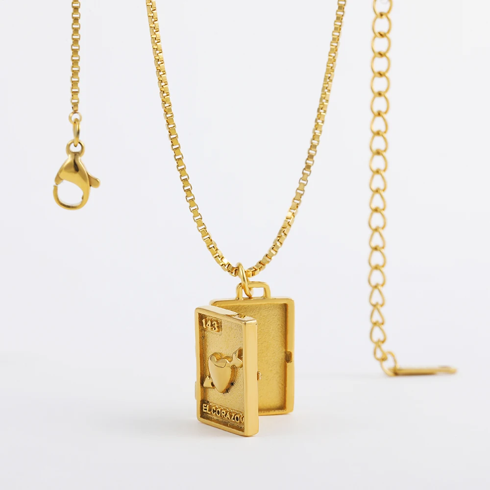 Gold Plated Stainless Steel Photo Frame Clamp Openable Love Heart ...