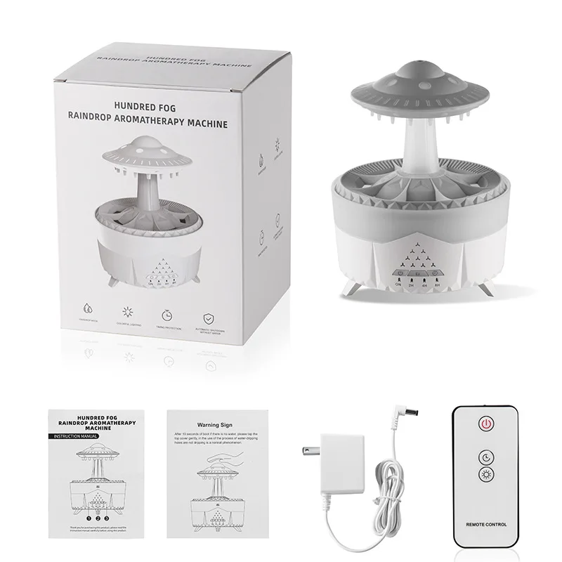 Ufo Air Humidifier Rain Cloud Aroma Diffuser Rain Drop Ultrasonic ...