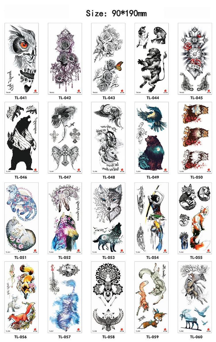 Oem Own Brand Customizable Tattoo Sticker Set Waterproof Durable Sexy ...