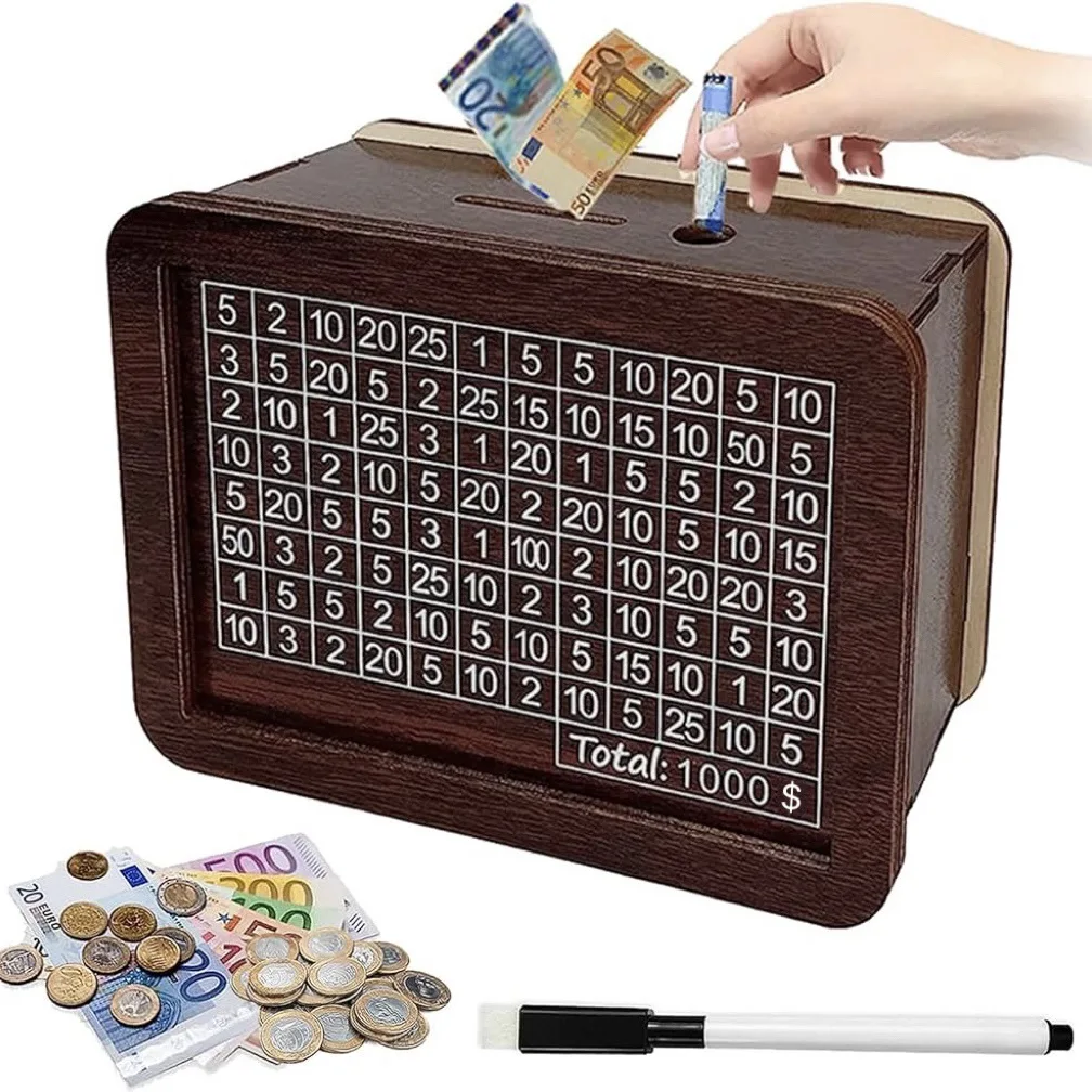 Oem Wooden Crafts Money Box Hot Selling Coin Saving Storage Box Home ...