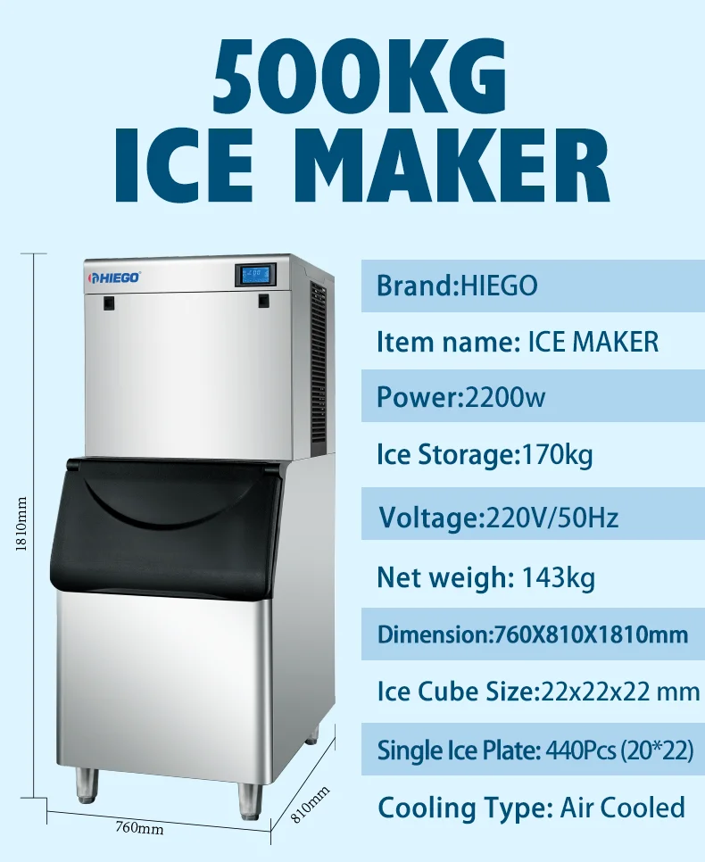 High Quality Ice Cube Maker Machine - 500kg/day Industrial