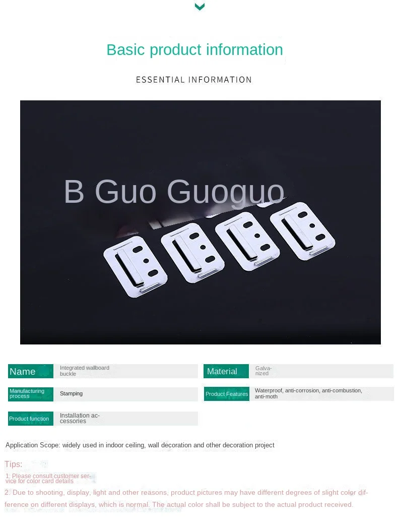 Install Wpc/pvc/uv Wall Panel Connect Stainless Steel Metal Clip For ...