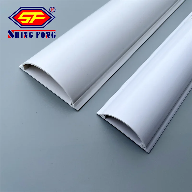 Flame retardant pvc floor cable duct pvc cable cord cover half moon ...