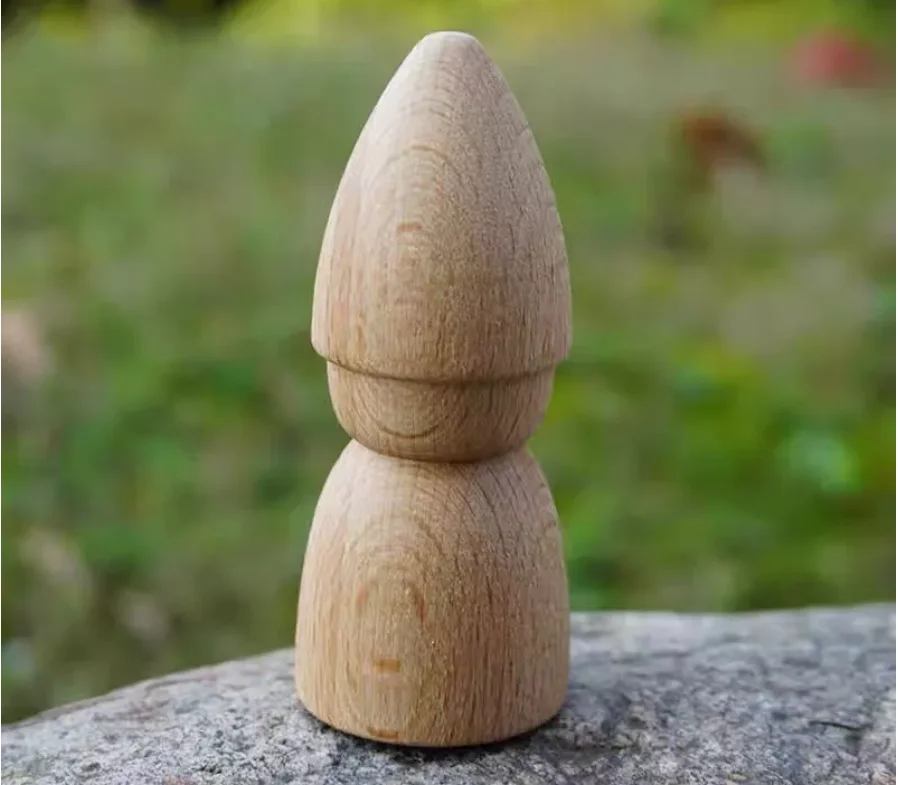 Beech Wood Ornaments Wooden Building Block Wooden Diy Crafts Peg Dolls ...