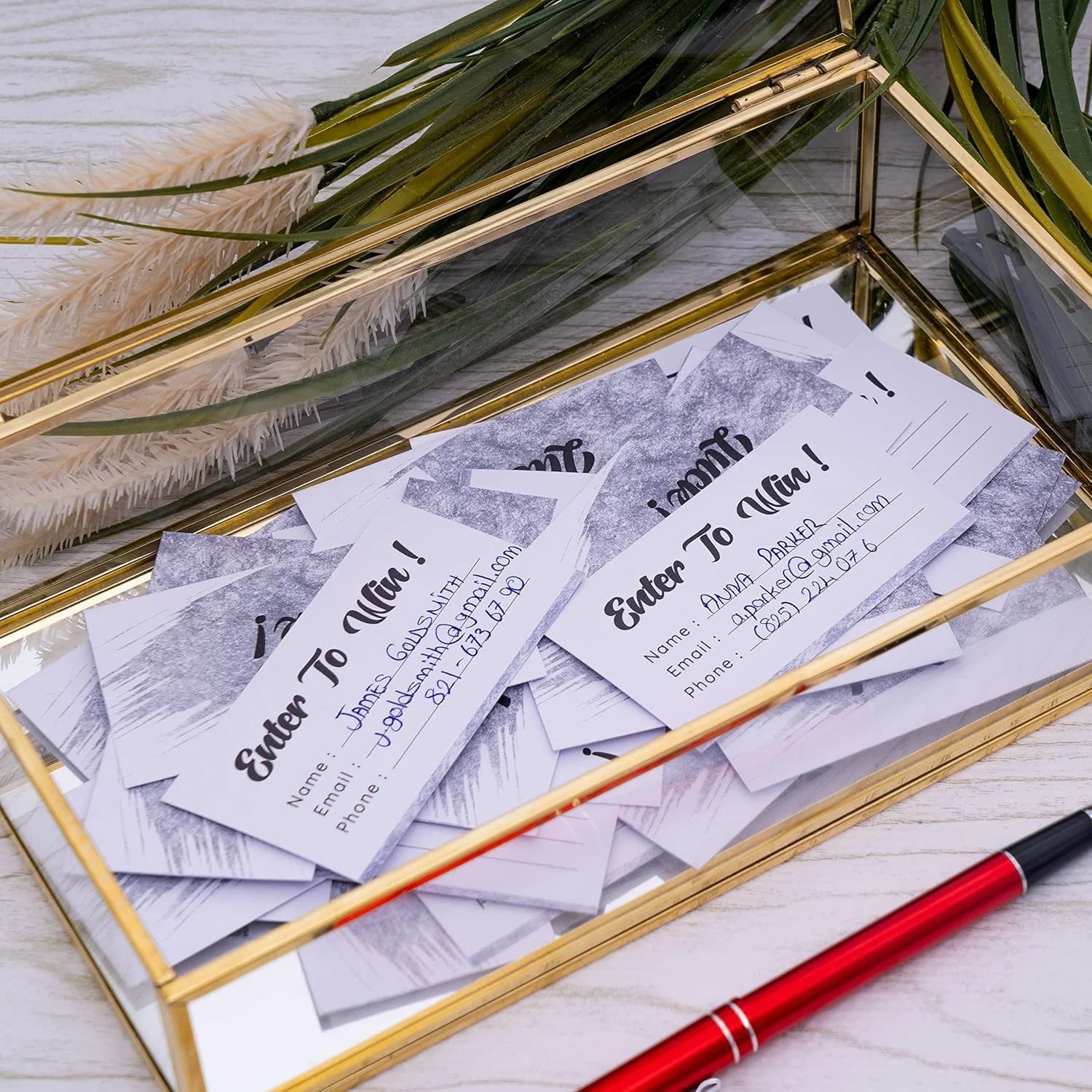 Raffle Tickets Enter to Win Cards, 3.5 X 2, Entry Form Cards for ...