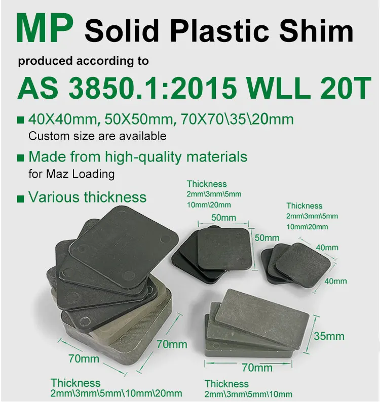Heavy Duty Plastic Shims Injection Packers Construction Materials Plastic Shims For Precast ...