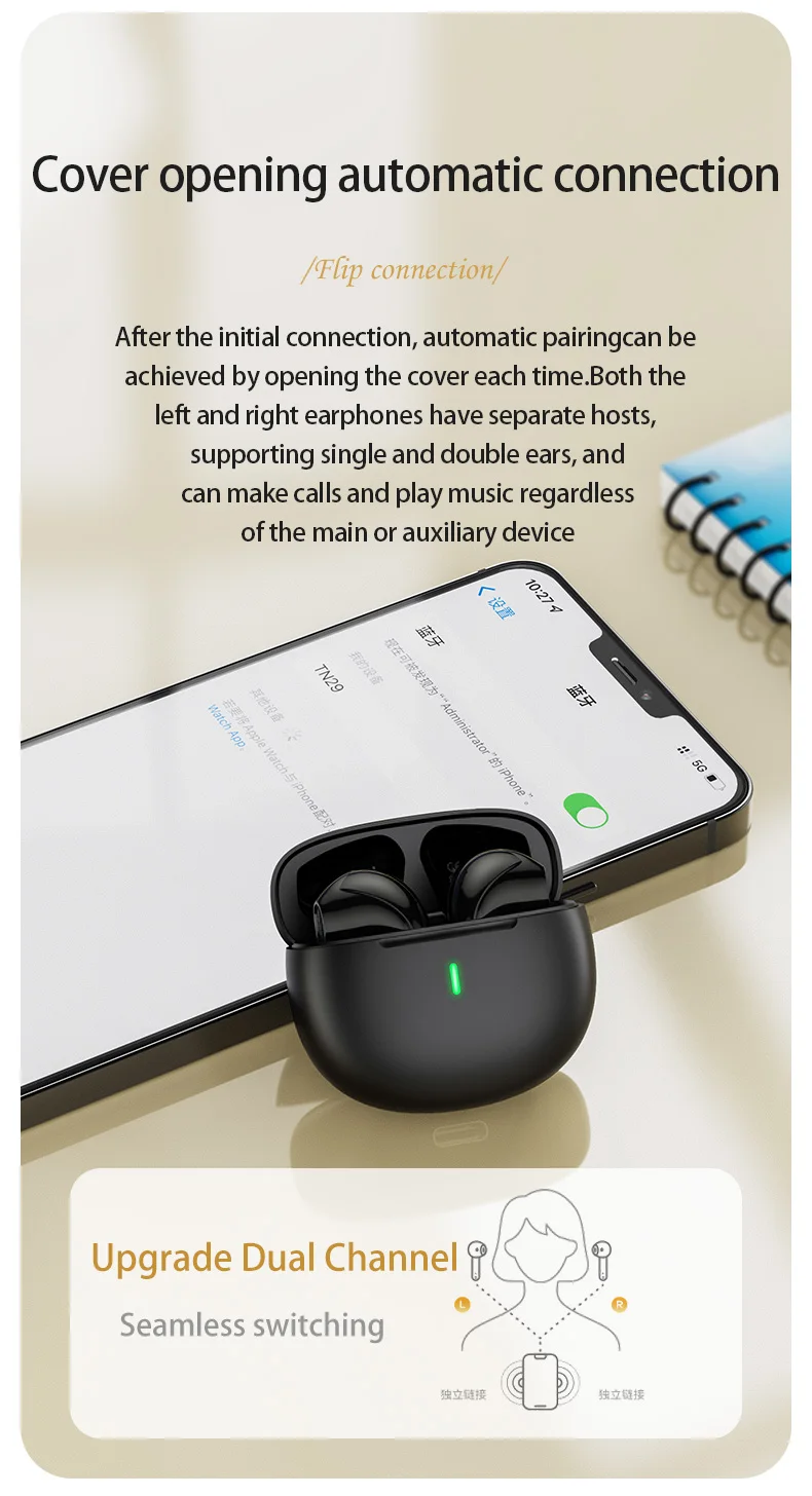 Pro6 Bluetooth Earbuds - Premium Wireless Audio Experience