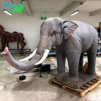 Life Size Animatronic Stuffed Animals Realistic Elephant Model For Sale ...