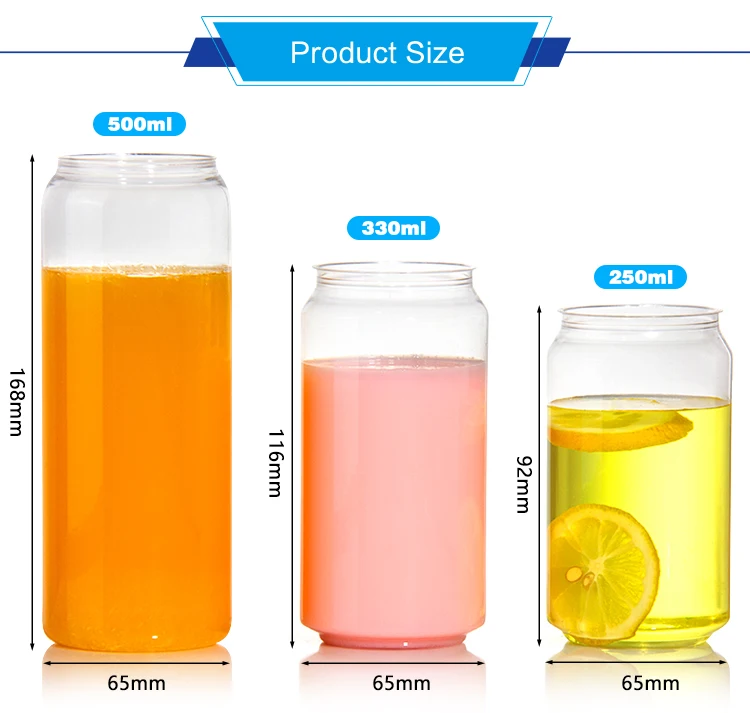 PET Plastic Easy Open End Cans - Multiple Sizes for Drinks