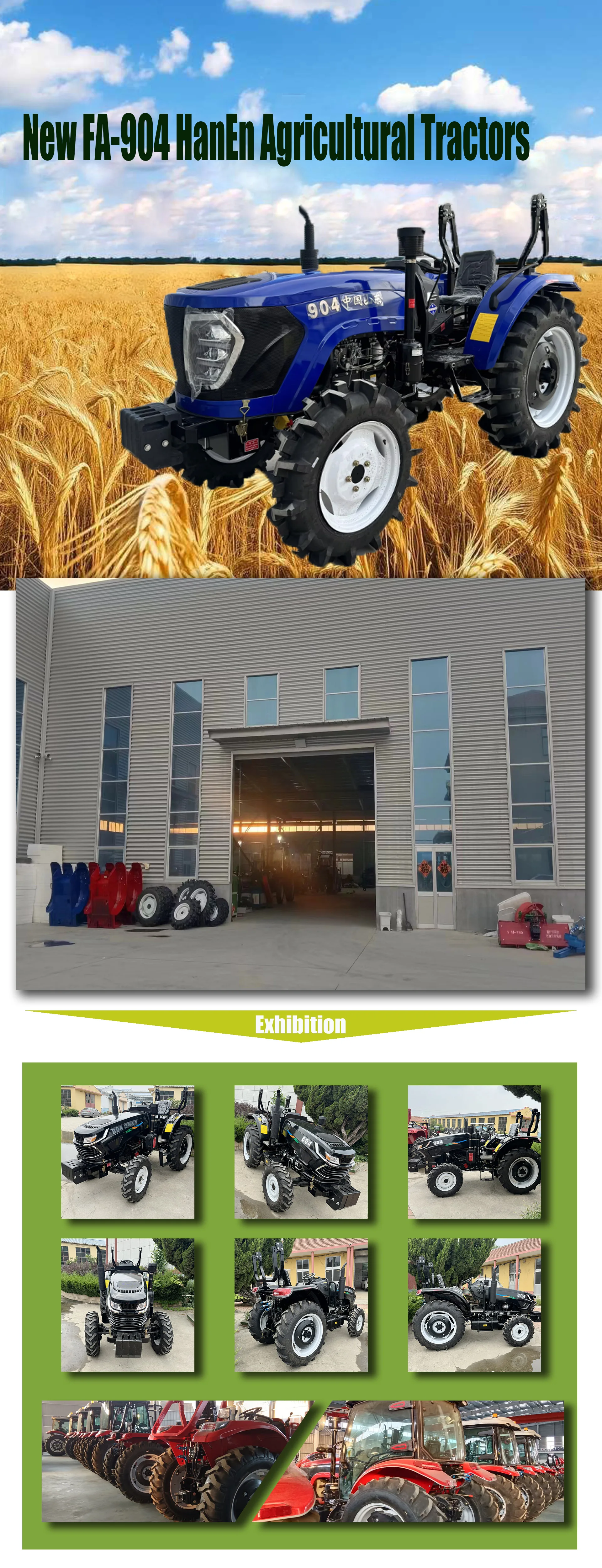 HanEn FA-904 Mini Power Tractors Diesel Compact Tractors for Agriculture| Alibaba.com