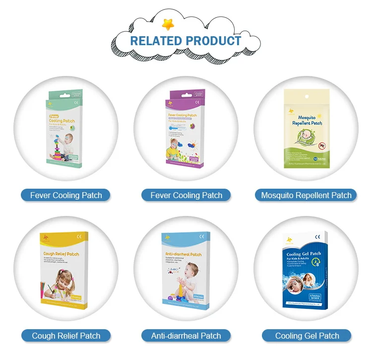 Medical Supplier Customized Herbal Menthol Antipyretic Plaster Children ...