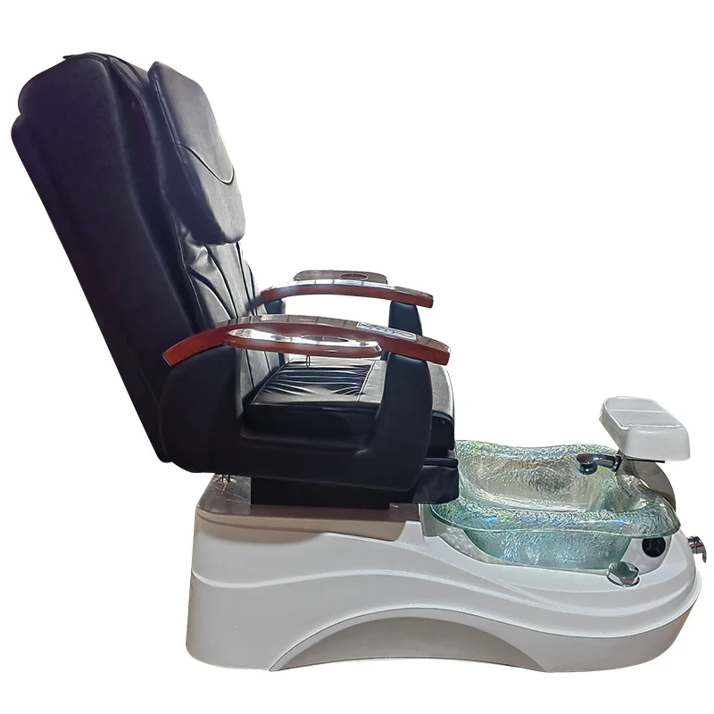 Modern Solid Wood Handrail Leather Foot Washing China Pedicure Chair ...