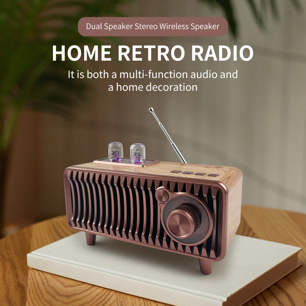 Retro Wireless Speaker - Vintage Radio with FM & U Disk