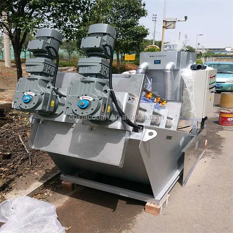 Stainless Steel Stacked Screw Filter Press Spiral Sludge Dehydrator for ...