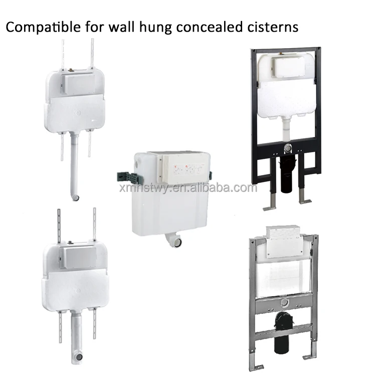 HSTWY Concealed Cistern Push Panel Wall Mounted Dual Round Buttons ...