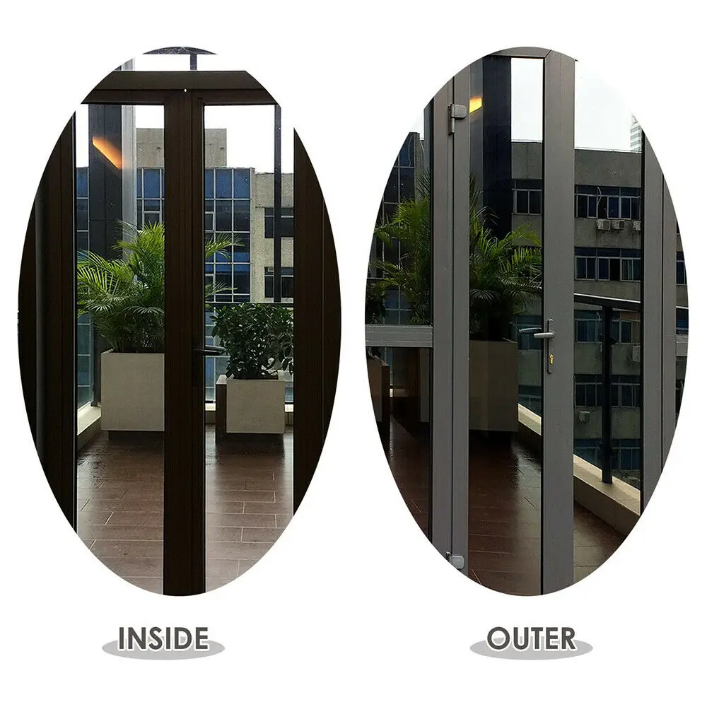 Black Silver One Way Mirror Window Film,Pet Self-adhesive Reflective ...