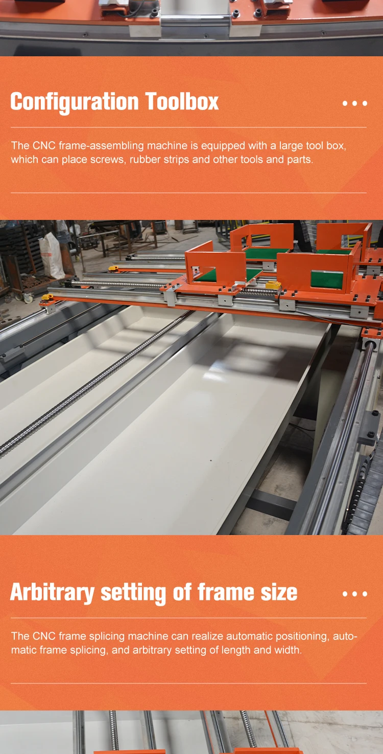 Customized 220v Cnc Automatic Frame Clamping Machine With Precision Track Door And Window ...