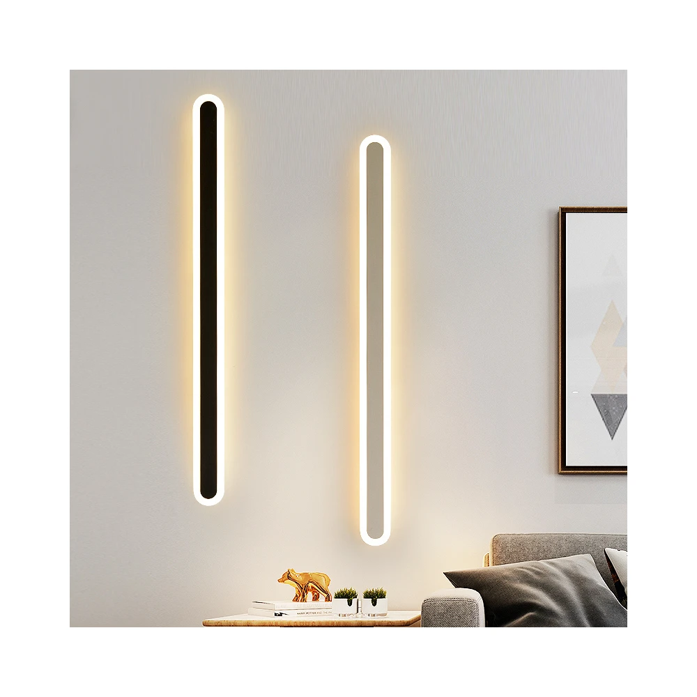 Modern Design Long Strip Shape Black White Waterproof Outdoor IP65 Wall ...