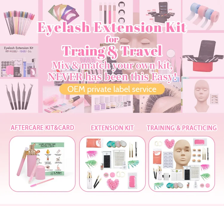 Private Label Lash Extension Kits For Professional Eye Lash Starter ...